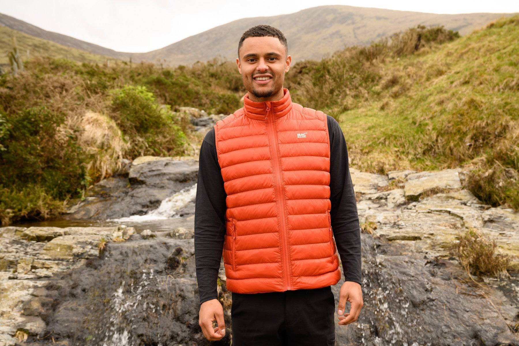 Mac in a Sac Mens Alpine Gilet -ORANGE